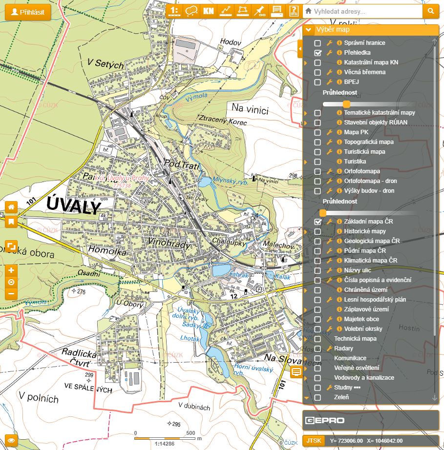 Mapový portál města – Uvaly.cz :: nezávislý infoservis | prodej a ...